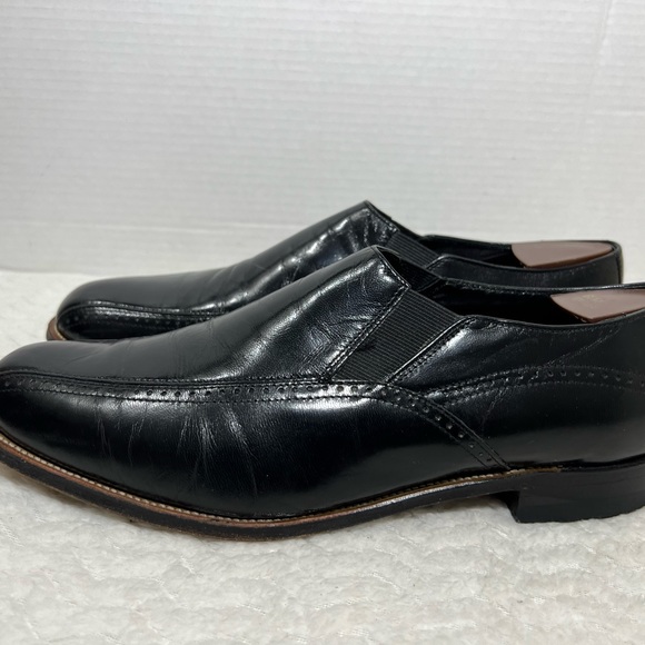 Stacy Adams | Shoes | Stacy Adams Mens Black Brogued Bicycle Toe Slip ...